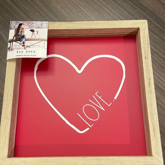 Rae Dunn | Holiday | Rae Dunn Love Red And Wood Valentines Day Sign For ...